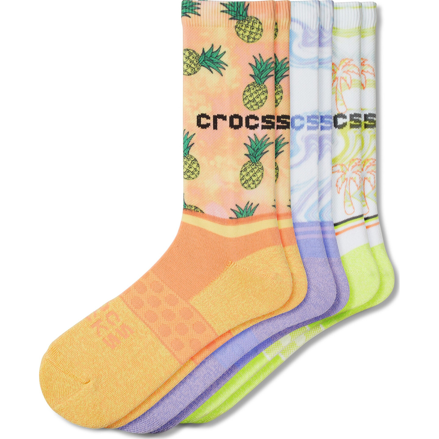 Crocs™ Adult Crew Retro Resort 3-Pack Socks | crocs.lv
